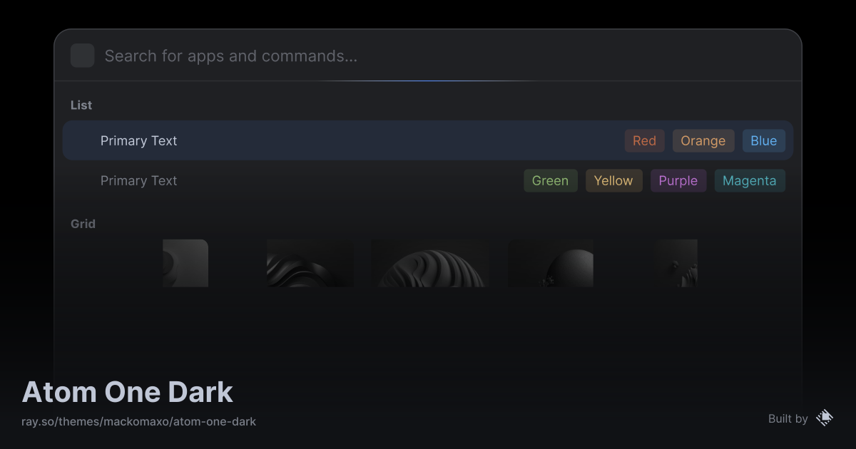 Atom One Dark by Macko++